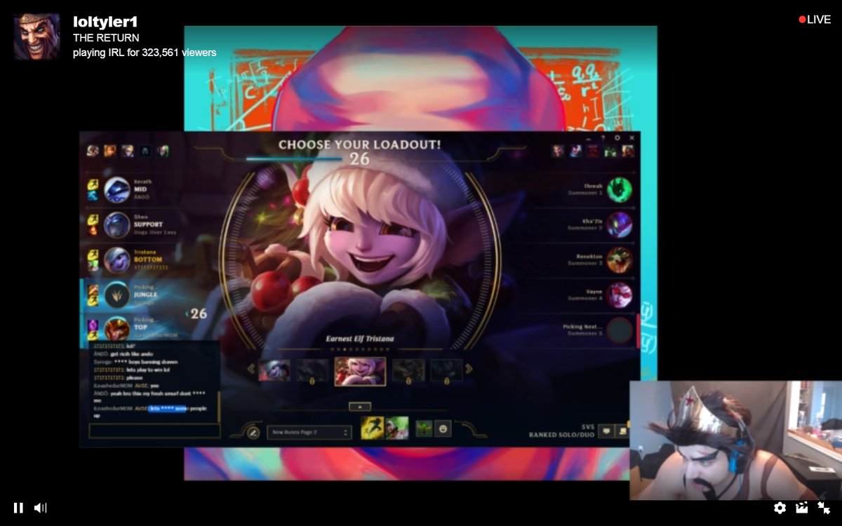 Tyler1 bate recorde de visualizões na Twitch!