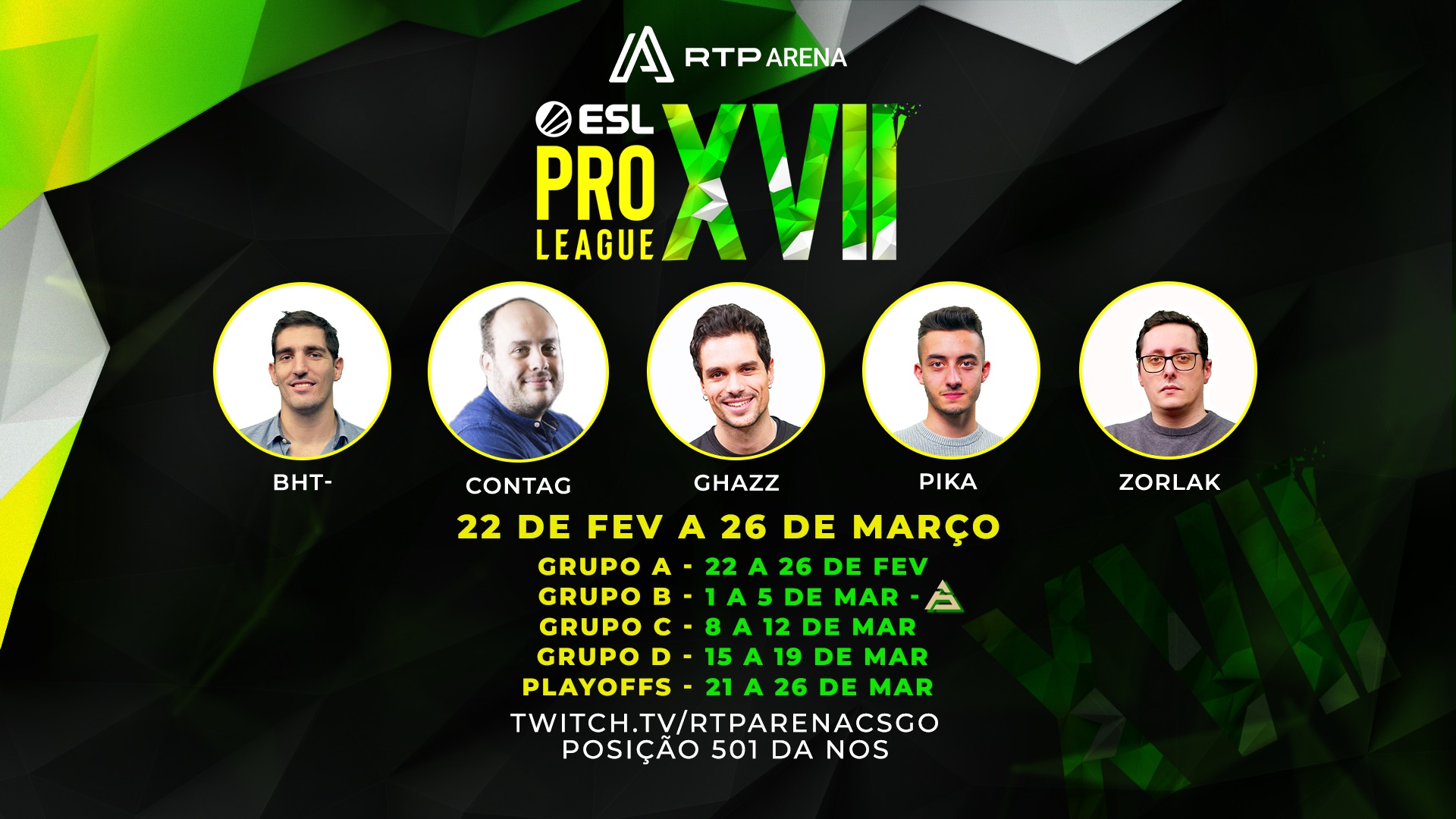 Temos talento para acompanhar a ESL Pro League S17!