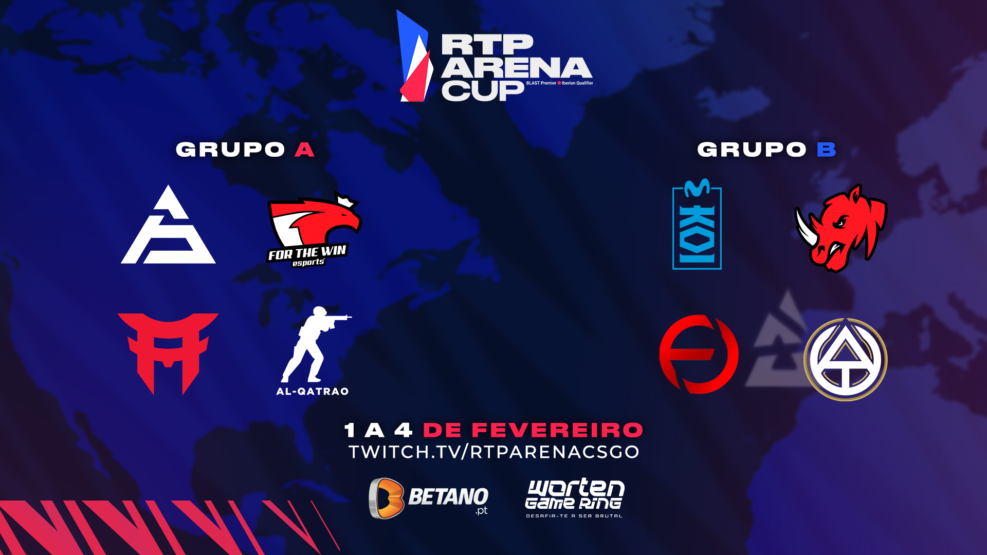 Confere os grupos da RTP Arena Cup 2024!