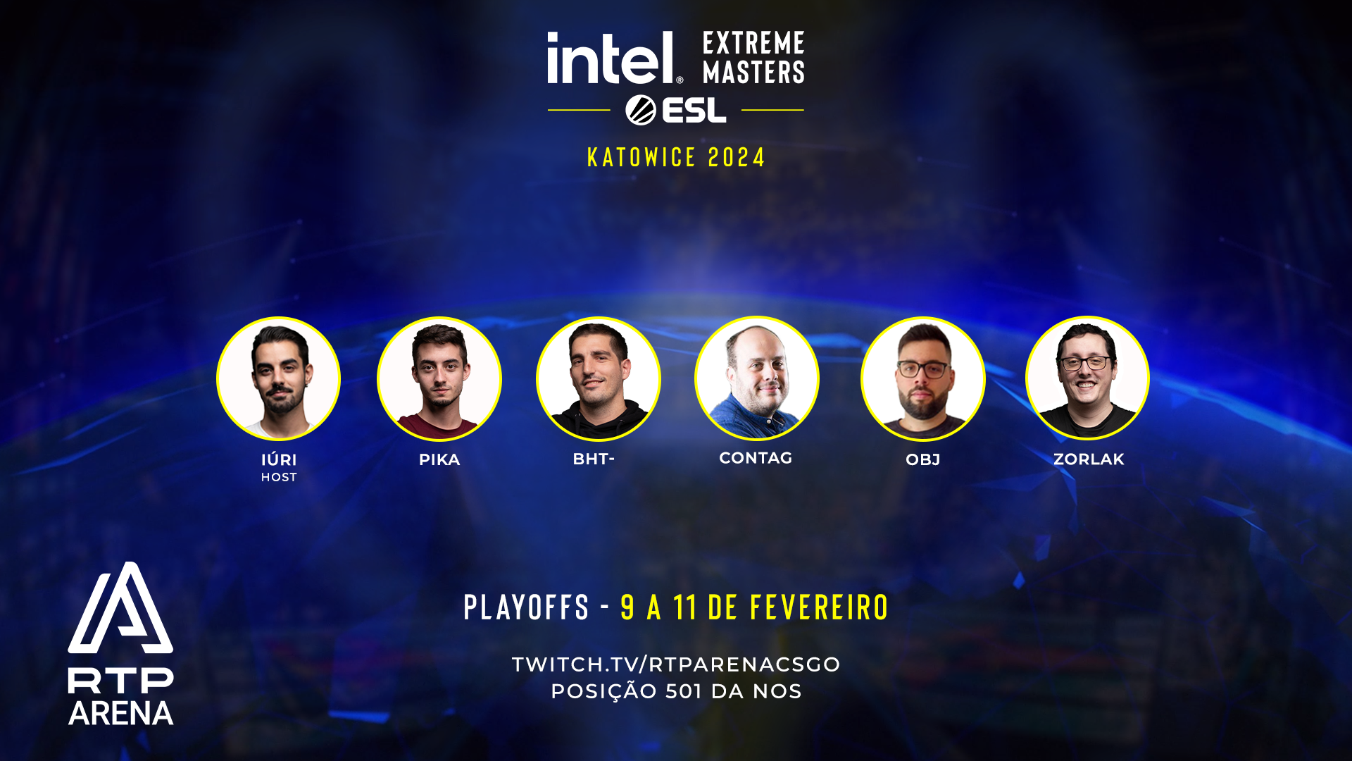 RTP Arena com emissão especial para acompanhar o IEM Katowice 2024