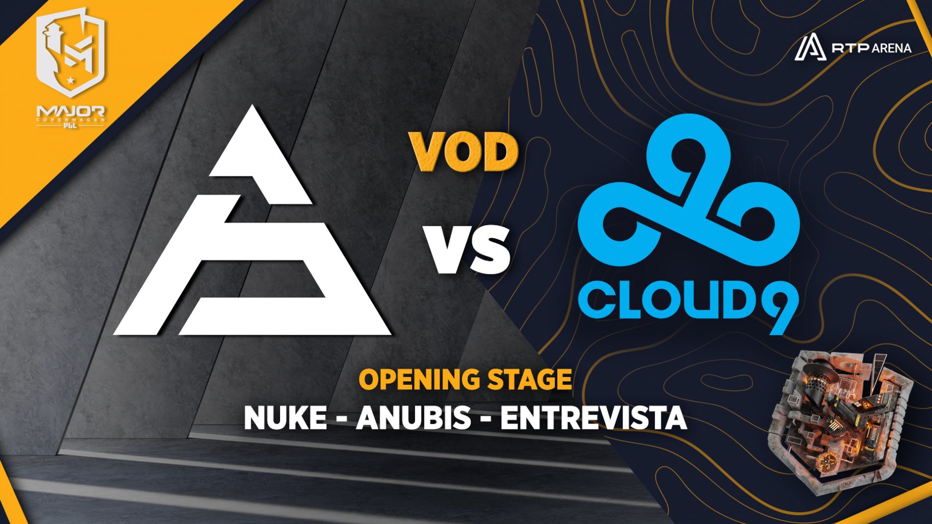 SAW vs. Cloud9 PGL Copenhagen Major 2024 - Opening Stage - RTP Arena